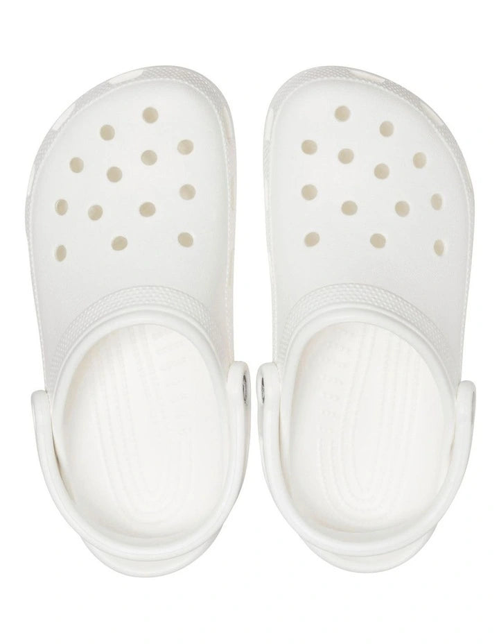 White Iconic Classic Crocs – Basketball Jersey World