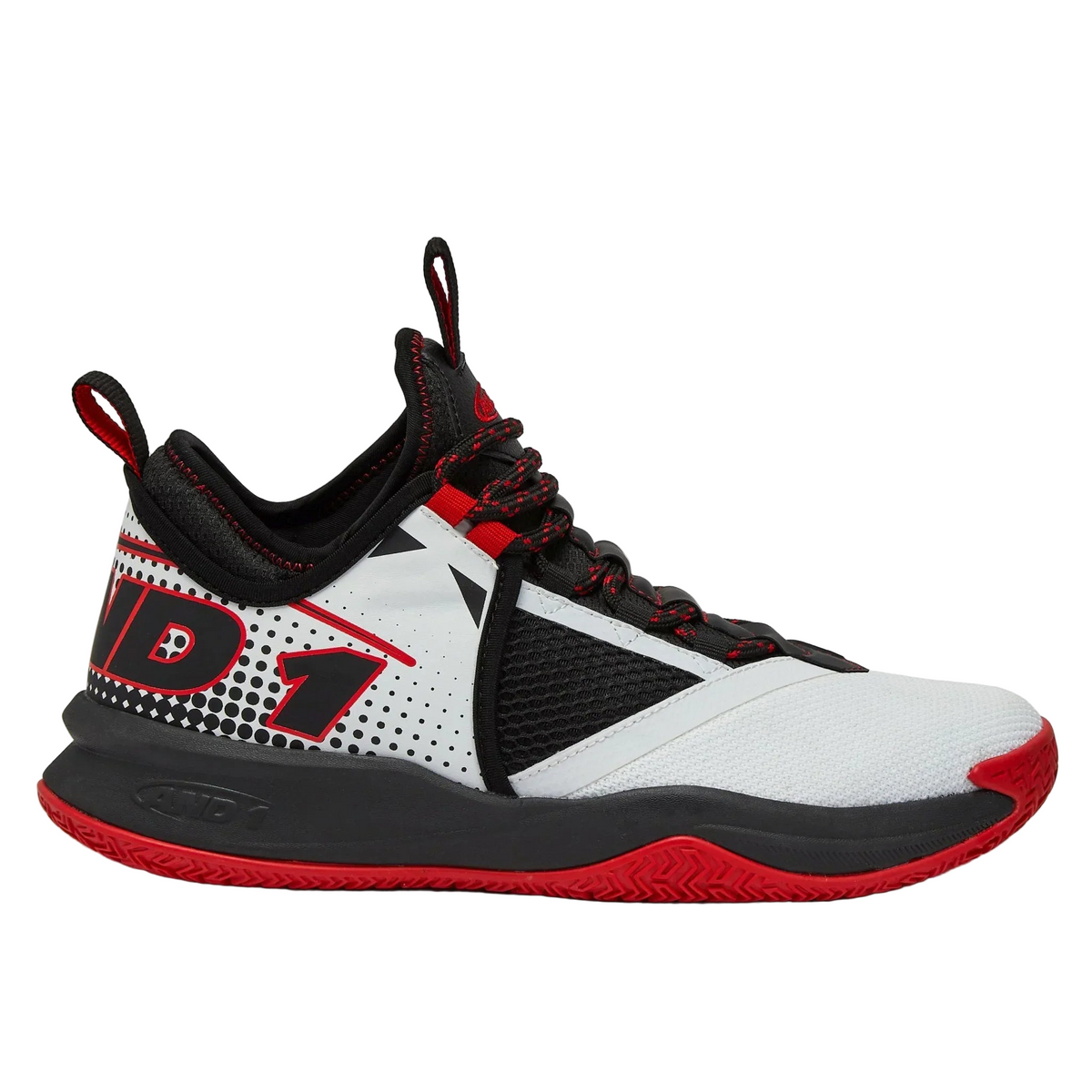 And1 Charge Junior White/Red/Black Basketball Shoes – Basketball Jersey ...